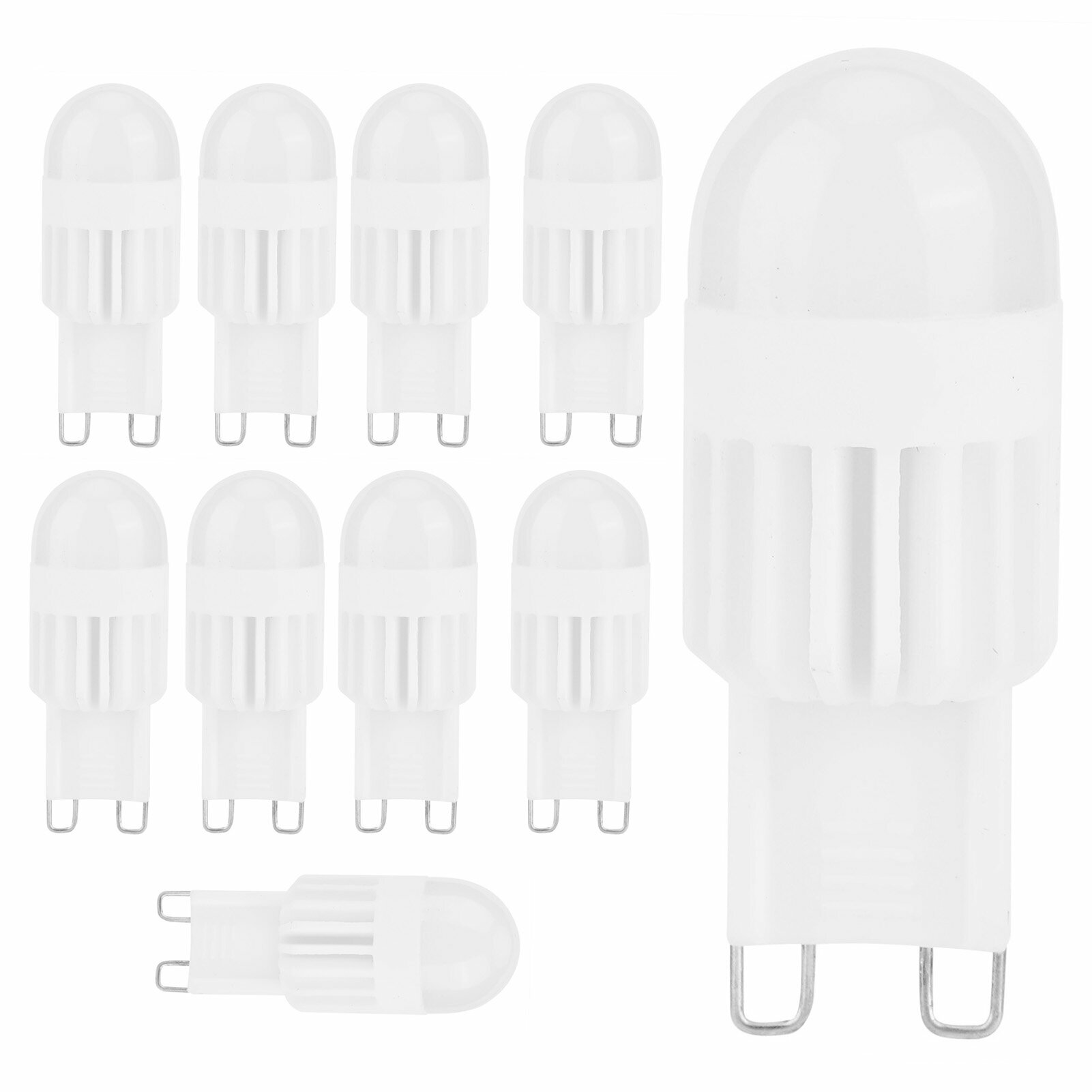 10 шт. G9 Лампочки 3W 5LED BI PIN -источник света для потолочного света люстры теплый белый 110 В