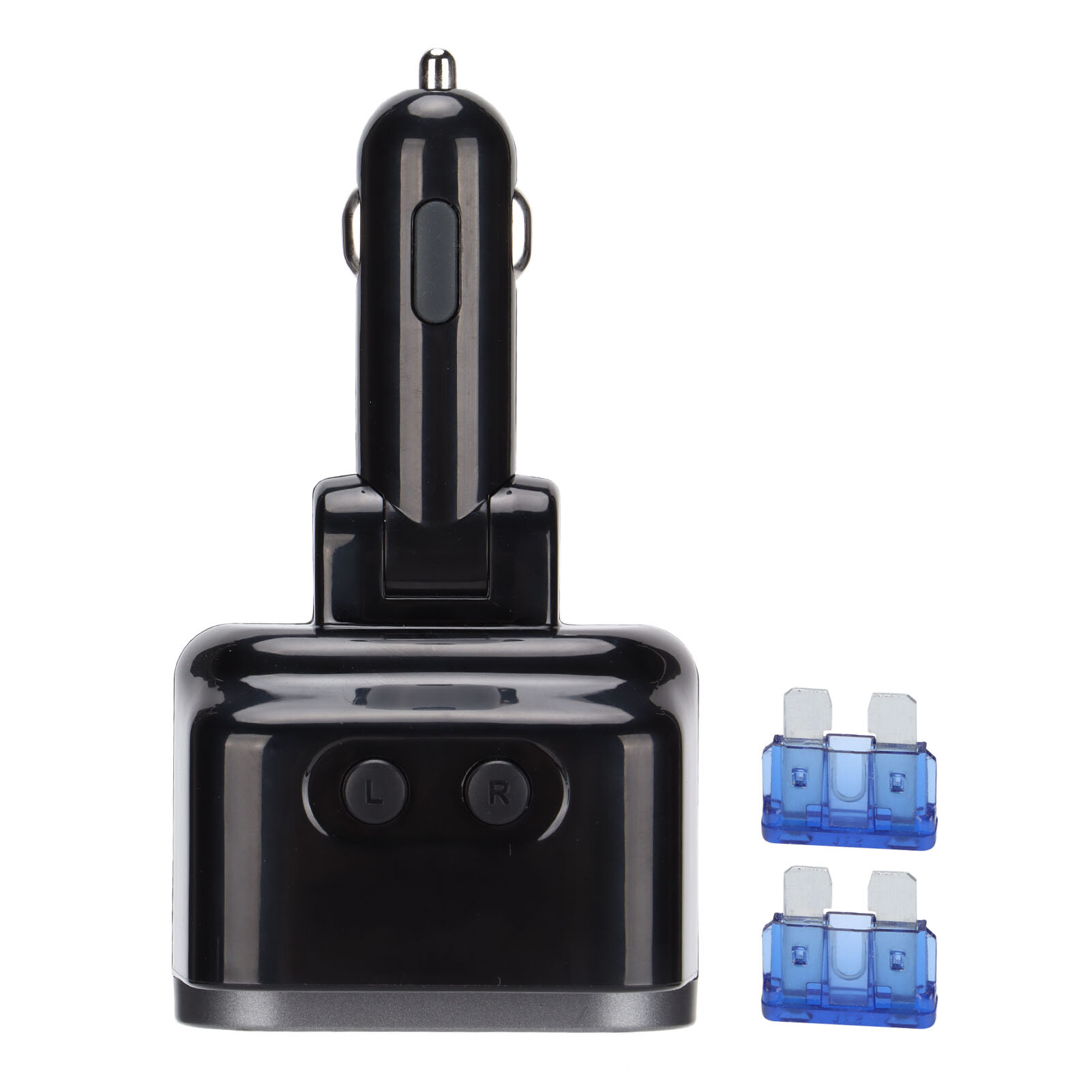 C47PQ сигарет с высокой мощностью зажигалка зарядное устройство Dual USB с автомобильным зарядным устройством типа C Black