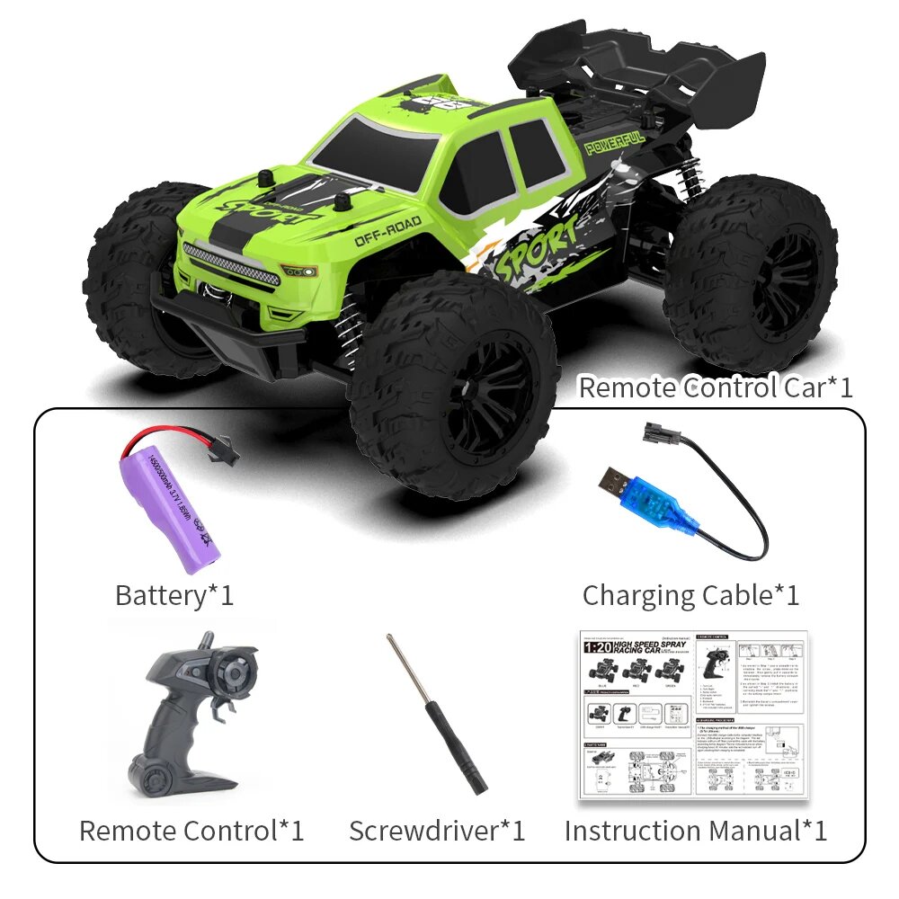 Радиоуправляемая машина JJRC, Green, 20 км/ч