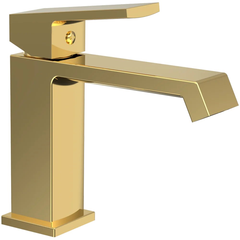 Смеситель для раковины Haiba HB10575-5 золотой, матовый, кран для ванной в раковину, из латуни, рычажный, с керамическим картриджем