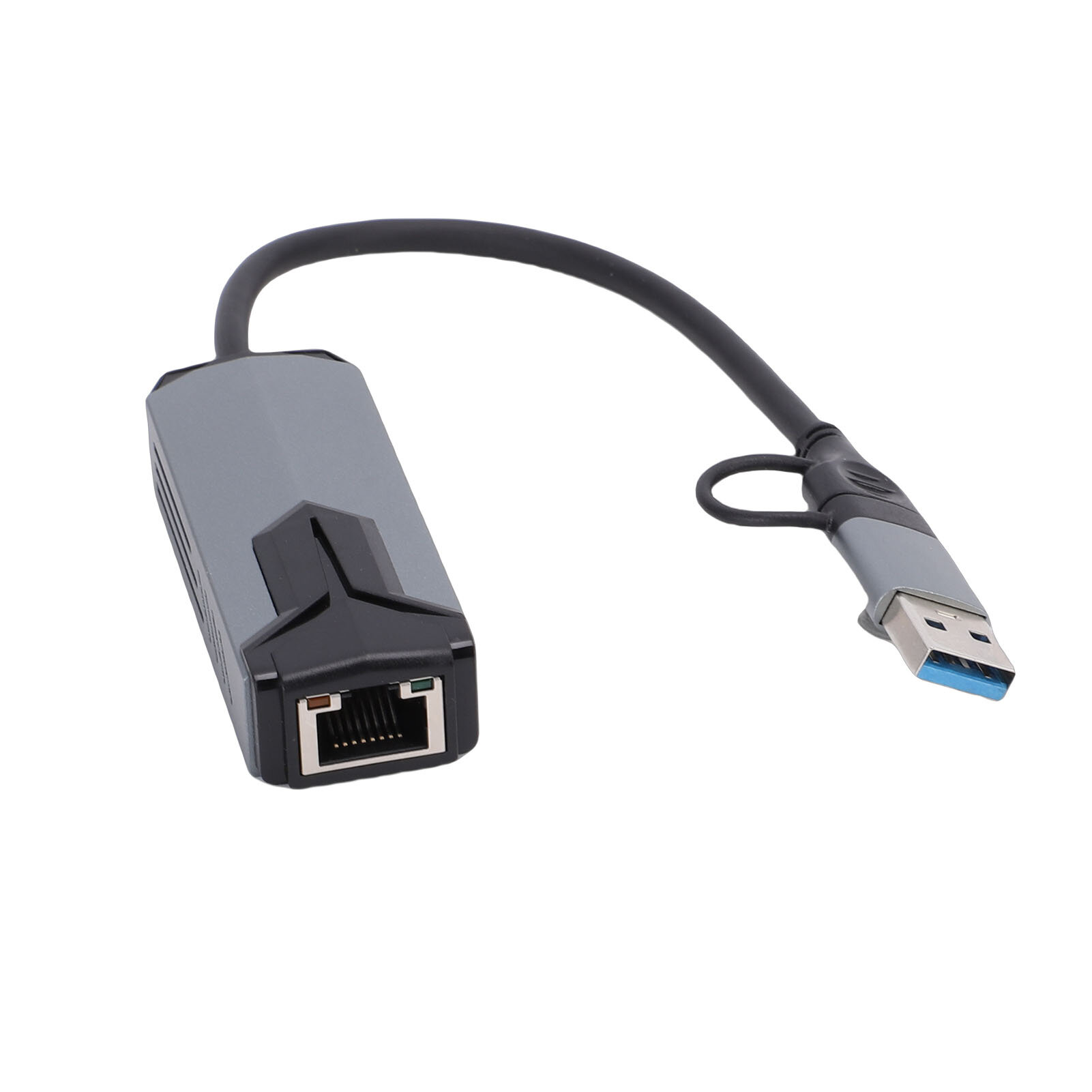 5G USB 3.0 Ethernet-адаптер 5000 Мбит/с Высокоскоростной адаптер 2 в 1 USB A Type C к RJ45 LAN для ноутбука