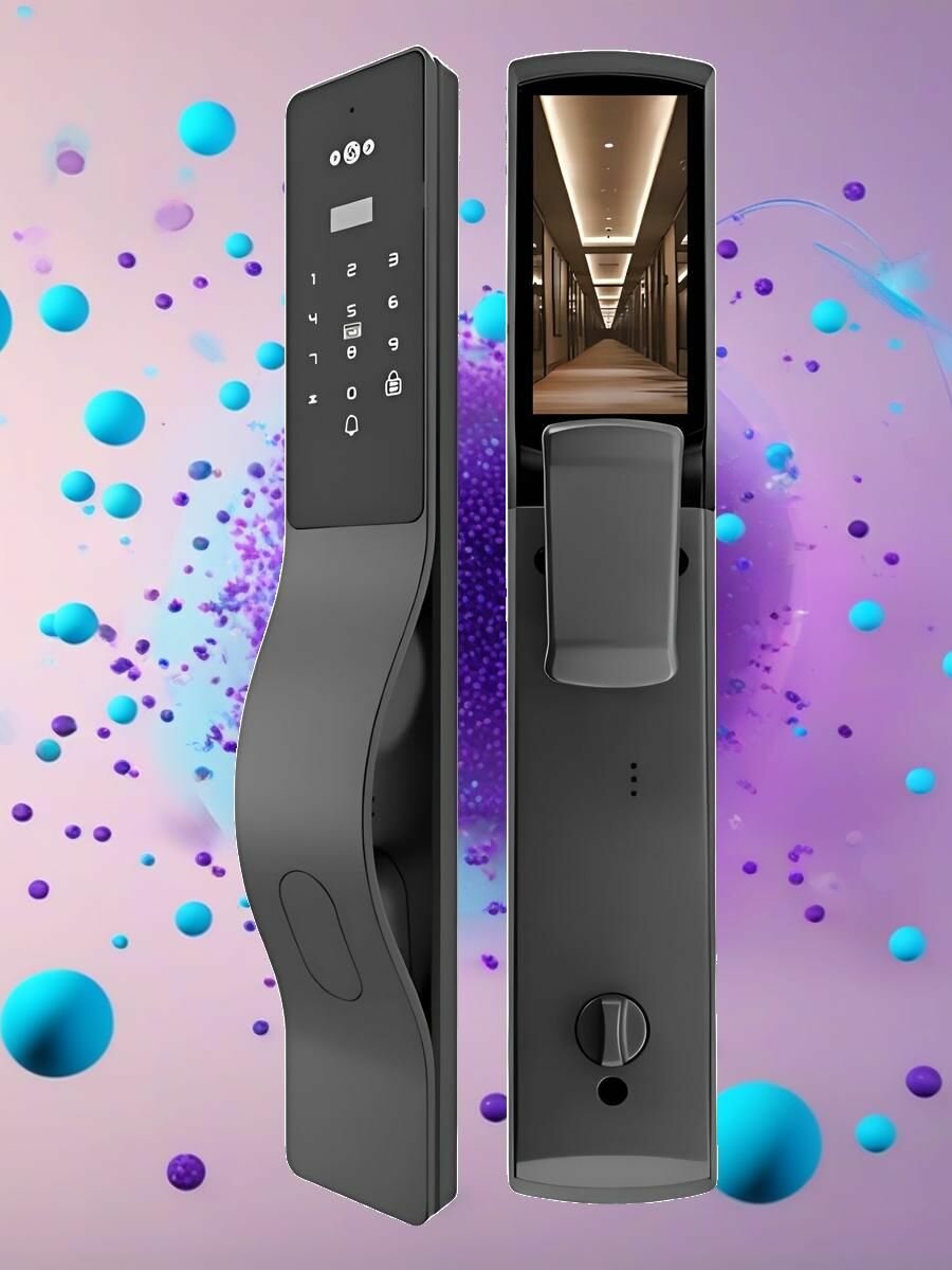 Умный электронный автоматический уличный замок с домофоном и блоком WI-FI Safeburg S1030 Premium (Face ID, Palm ID)