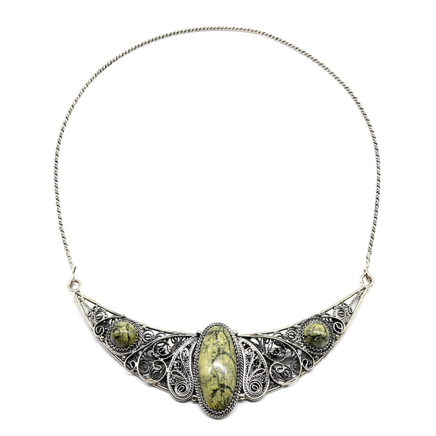 Колье, змеевик