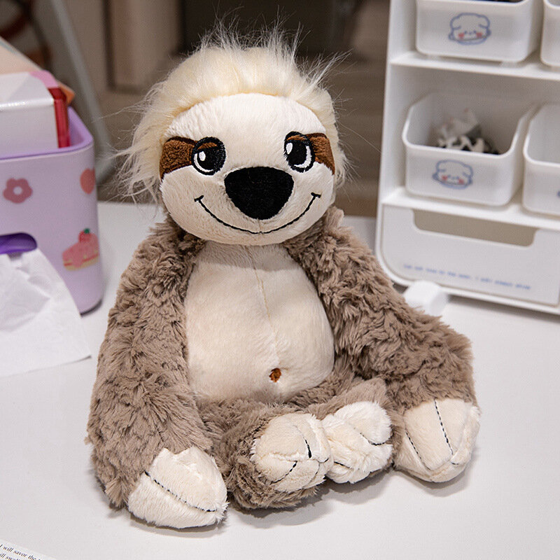 NICI Lesnye Drugi Plush Igrushka: Seryy Sloth Plastinaya Kukla Dlya Detey, Mяgkaya i Oblyublennaya, 25sm