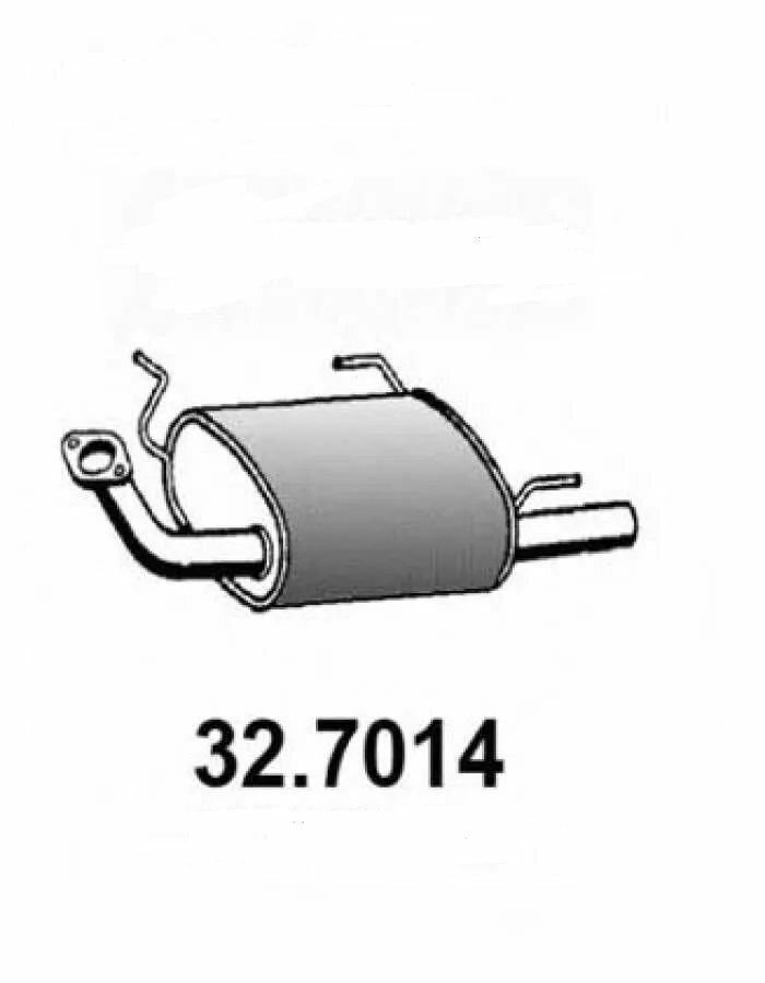 Глушитель выхлопных газов ASSO 32.7014, конечный, Nissan Almera I 1.4, 1.6, 2.0 D 09-95, 04-00