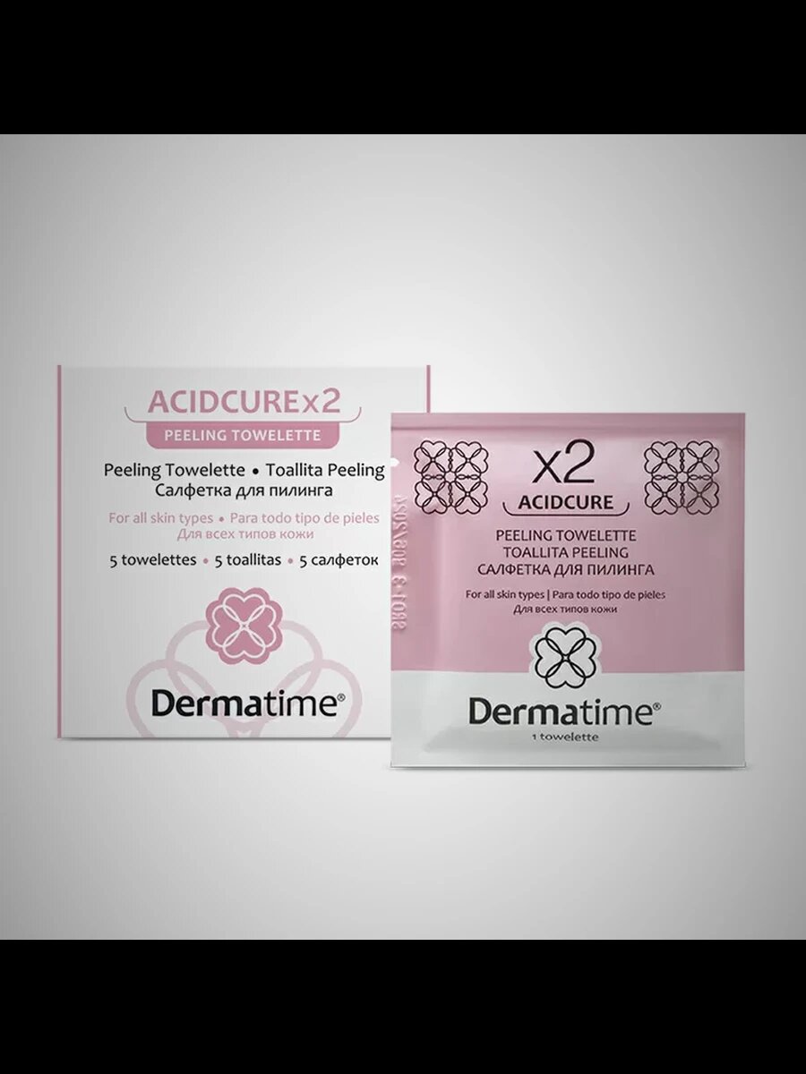 DERMATIME ACIDCURE Peeling Towelette, Салфетка для пилинга 1 шт