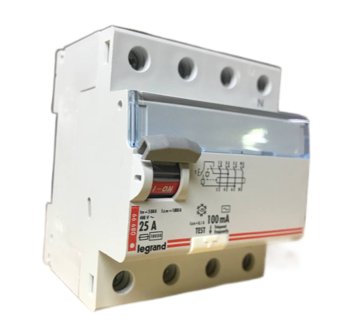 Устройство защитного отключения (УЗО) Legrand DX 4P 25A 100mA 08999
