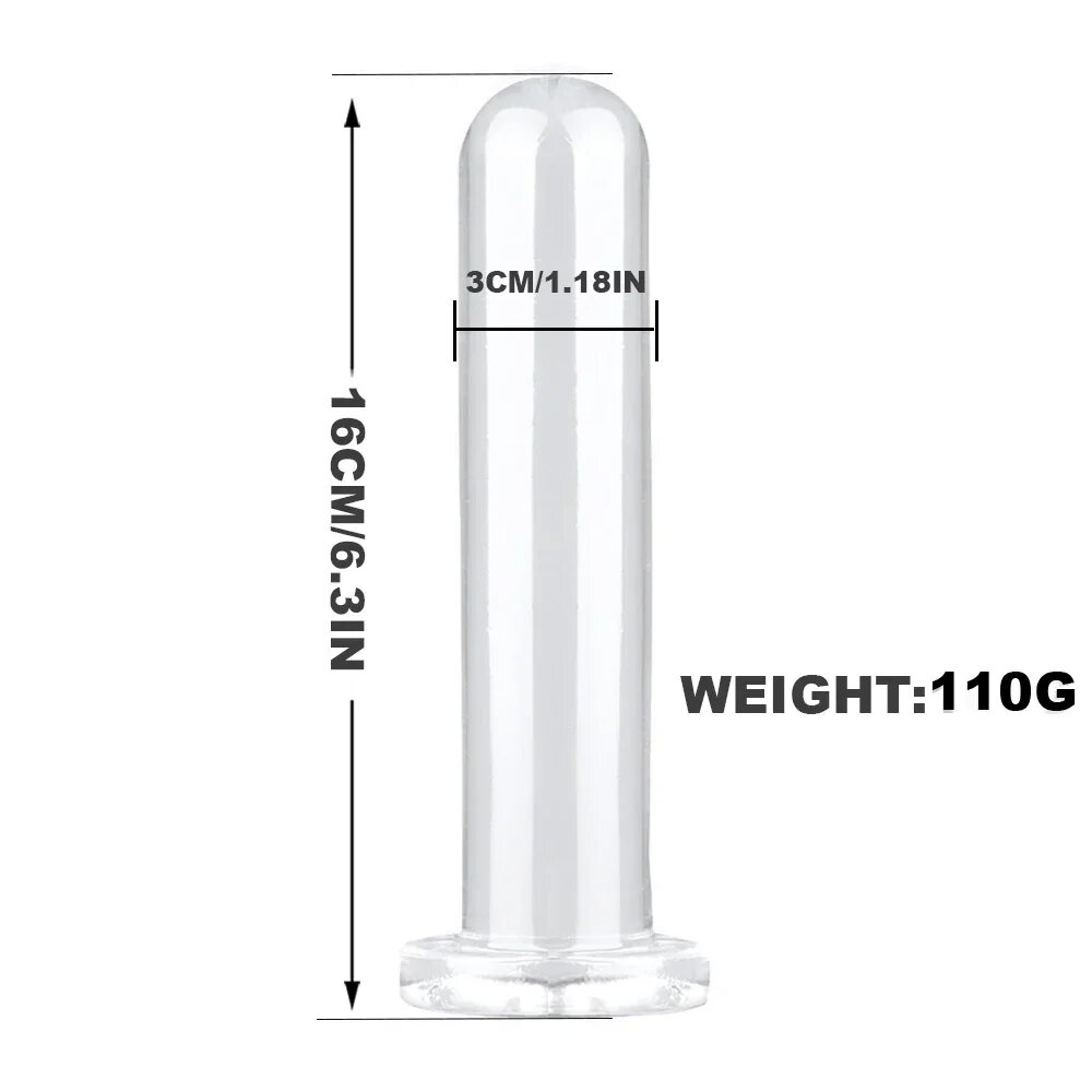 Хрустальный фаллоимитатор, анальные секс-игрушки для женщин, черная пробка, стимуляция Transparent-S