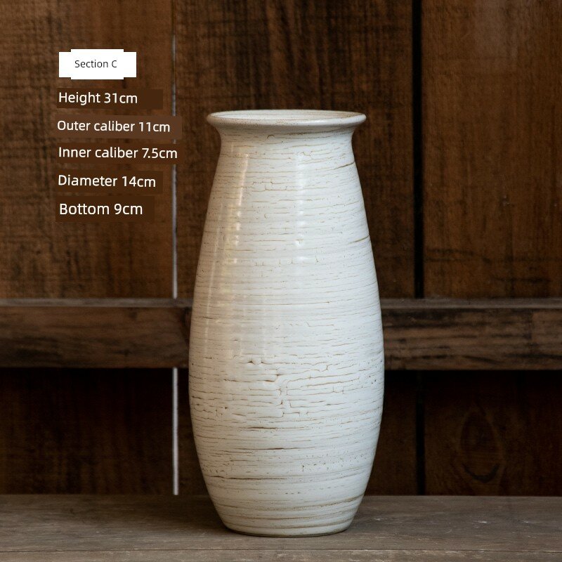 Керамическая ваза из Цзиндэчжэня, белая, настольная, для суккулентов, цветочная, из глины, для гостиной, прикроватная,