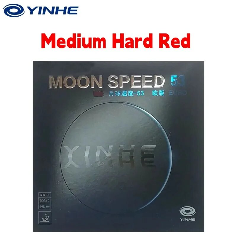 Резина для настольного тенниса YINHE Moon Speed 53 EURO, Medium hard Red