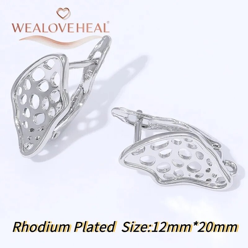 Французские зажимы для сережек WEALOVEHEAL, позолоченные золото 18К 3 Pairs, Rhodium Plated