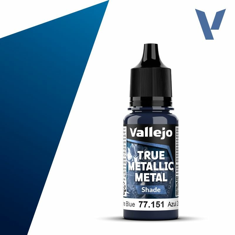 Краска акриловая Vallejo True Metallic Metal Shade Sapphire Blue 77.151