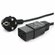 Шнур Power Cube ПВС-АП 3x1,5 S22C19-250-16-1.8, черн, 1.8 м, C19, 3x1.5, 16А, с ...