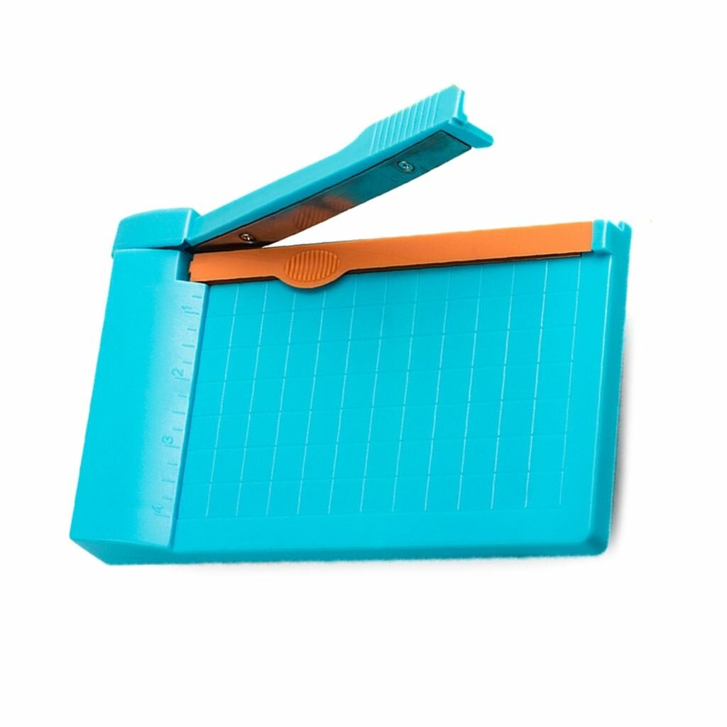 Мини-резак для фотобумаги Маленький резак бумаги-Светло-синий
