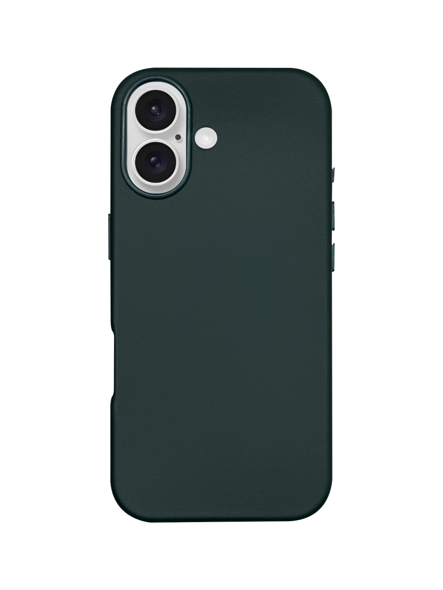 Кожаный чехол Магсейф для iPhone 17 Shirt Green/ Leather Case Магсейф для Айфон 17 / Зеленый