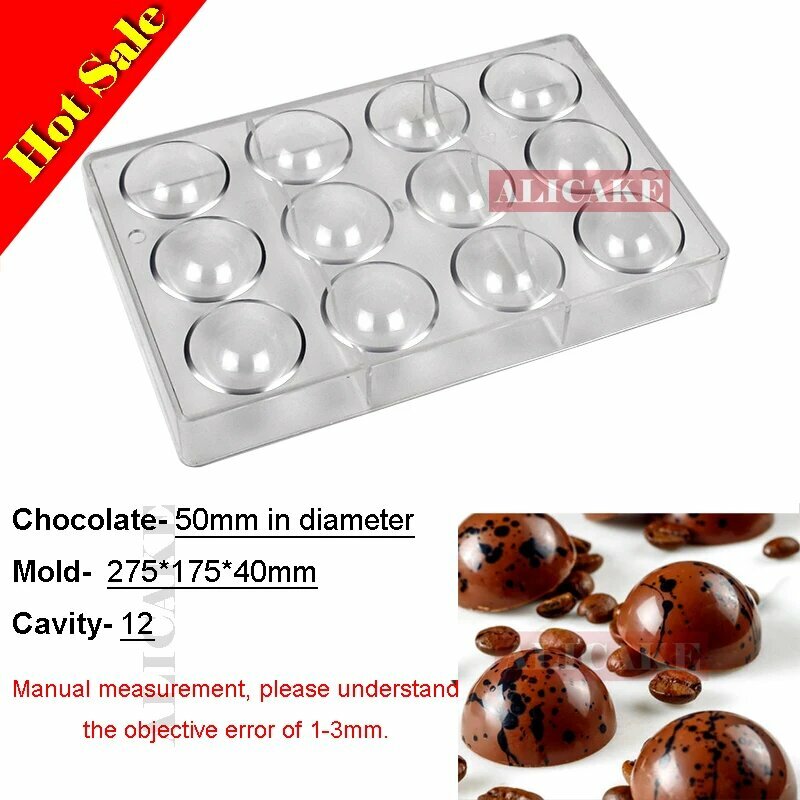 Поликарбонатные формы для шоколада ALICAKE, сфера Коричневый, 2251PC-ALICAKE