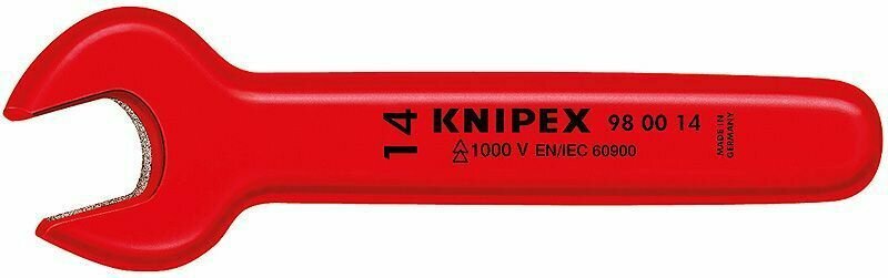 Ключ гаечный KNIPEX рожковый VDE, 10 мм, длина 105 мм, диэлектрический