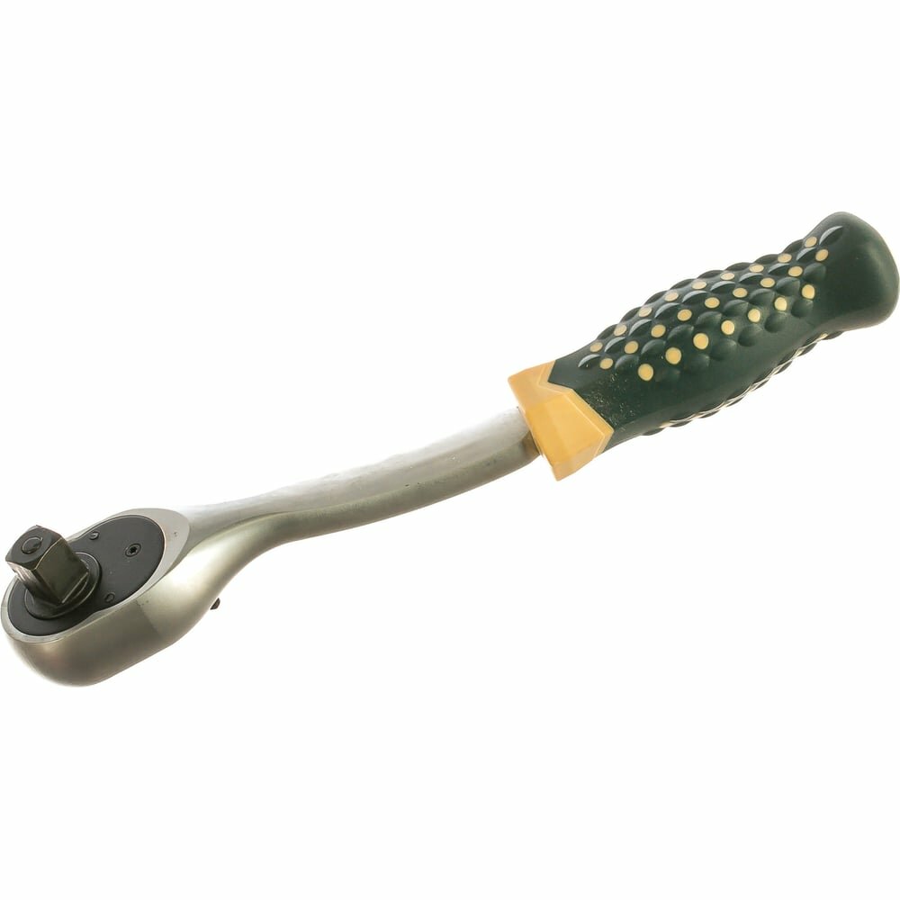 Трещотка Rockforce реверсивная усиленная изогнутая с резиновой ручкой 1/2 RF-802422(17877)
