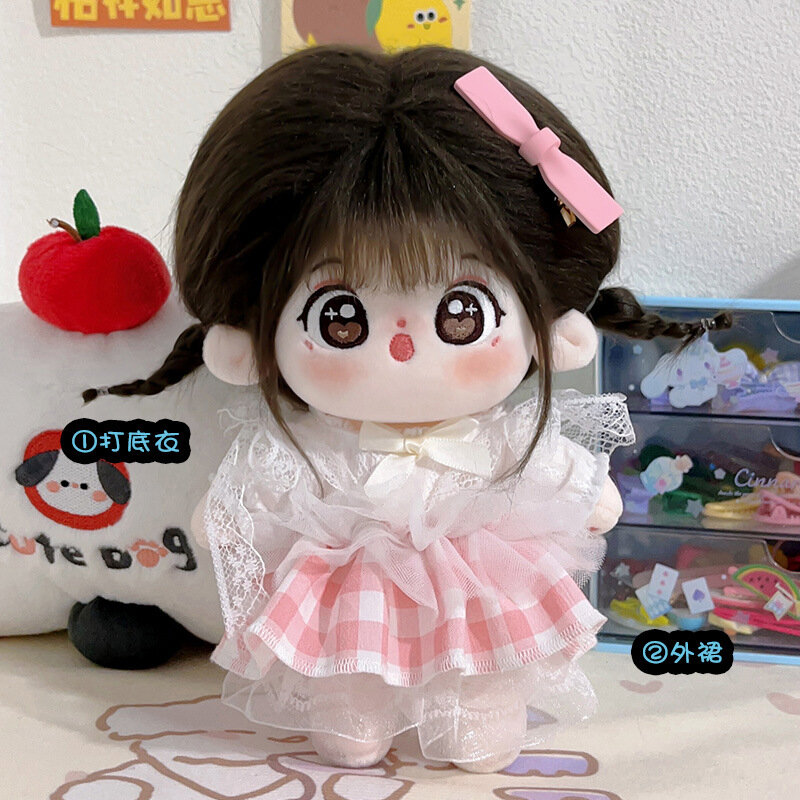20 см хлопковая кукла девочка с каркасом, одежда для куклы, обнаженная кукла, игрушка для переодевания, подарок, в наличии