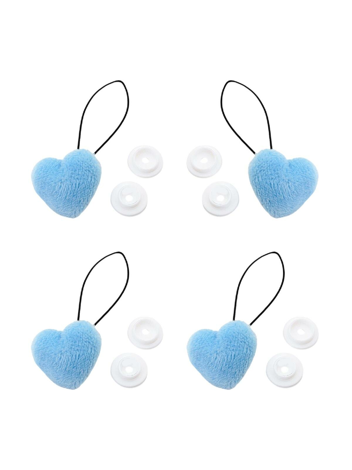 Инновационные зажимы для одеяла без иголок в форме сердца, 4 шт. в наборе яркого цвета