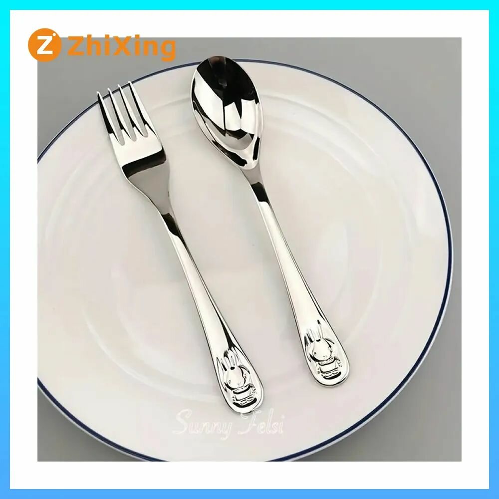 Набор вилка и ложка для салата 2 предм. серебристый