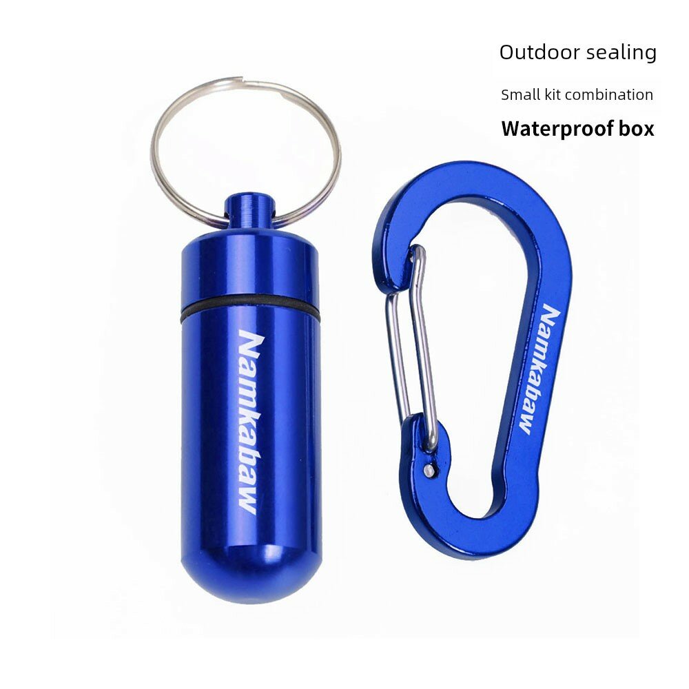 Портативная маленькая аптечка, герметичная и влагостойкая, водонепроницаемый контейнер из алюминиевого сплава,