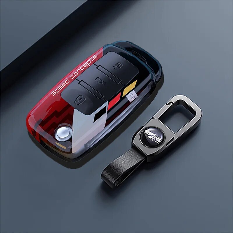Чехол для ключа VW Polo Golf Passat Black Red set1
