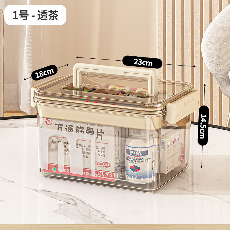 Многослойная аптечка, портативная коробка для хранения лекарств, прозрачная коробка для хранения большой емкости, аптечка для большой семьи