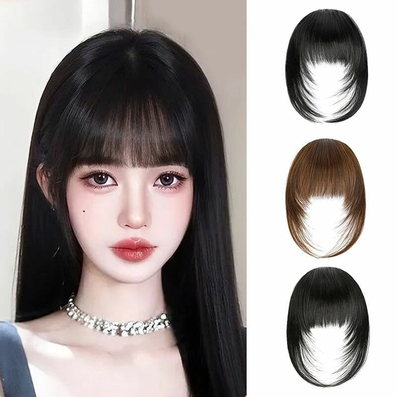 Накладная челка на заколке накладка для волос накладка на заколке челка накладная