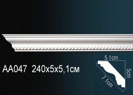 Карниз Потолочный для Ремонта Perfect AA047F Гибкий Д240xШ5.1xВ5 см /Перфект