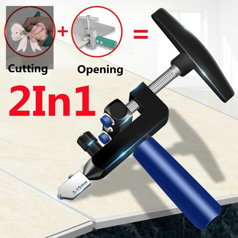 Стеклорез Плиткорез ручной Керамической Плитки, Портативный Для Резки Стекла,2 В 1