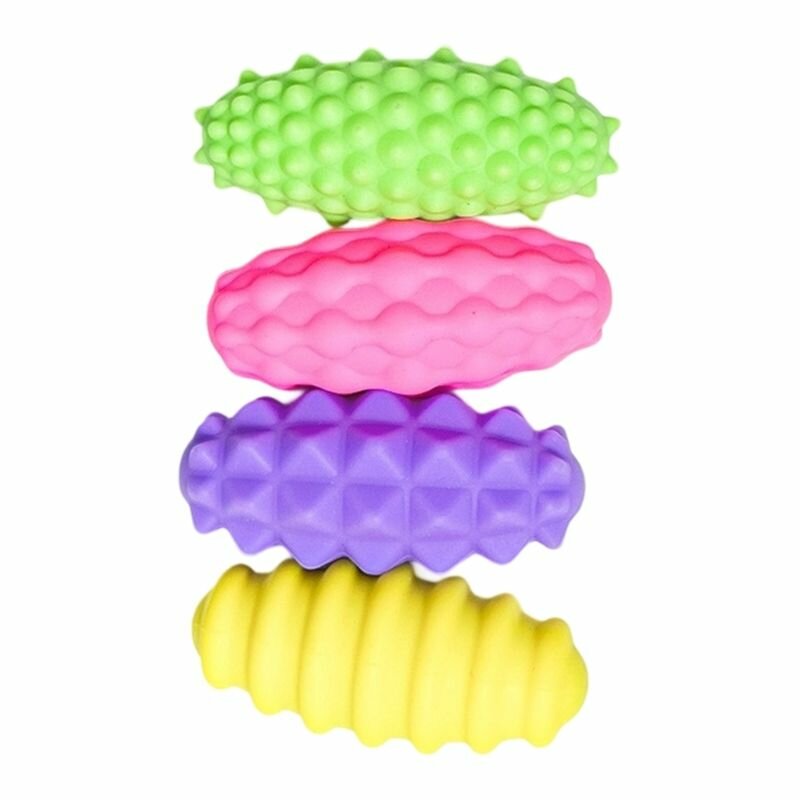 4 шт./компл, овальный силиконовый сенсорный магнитный шарик-карамельного цвета