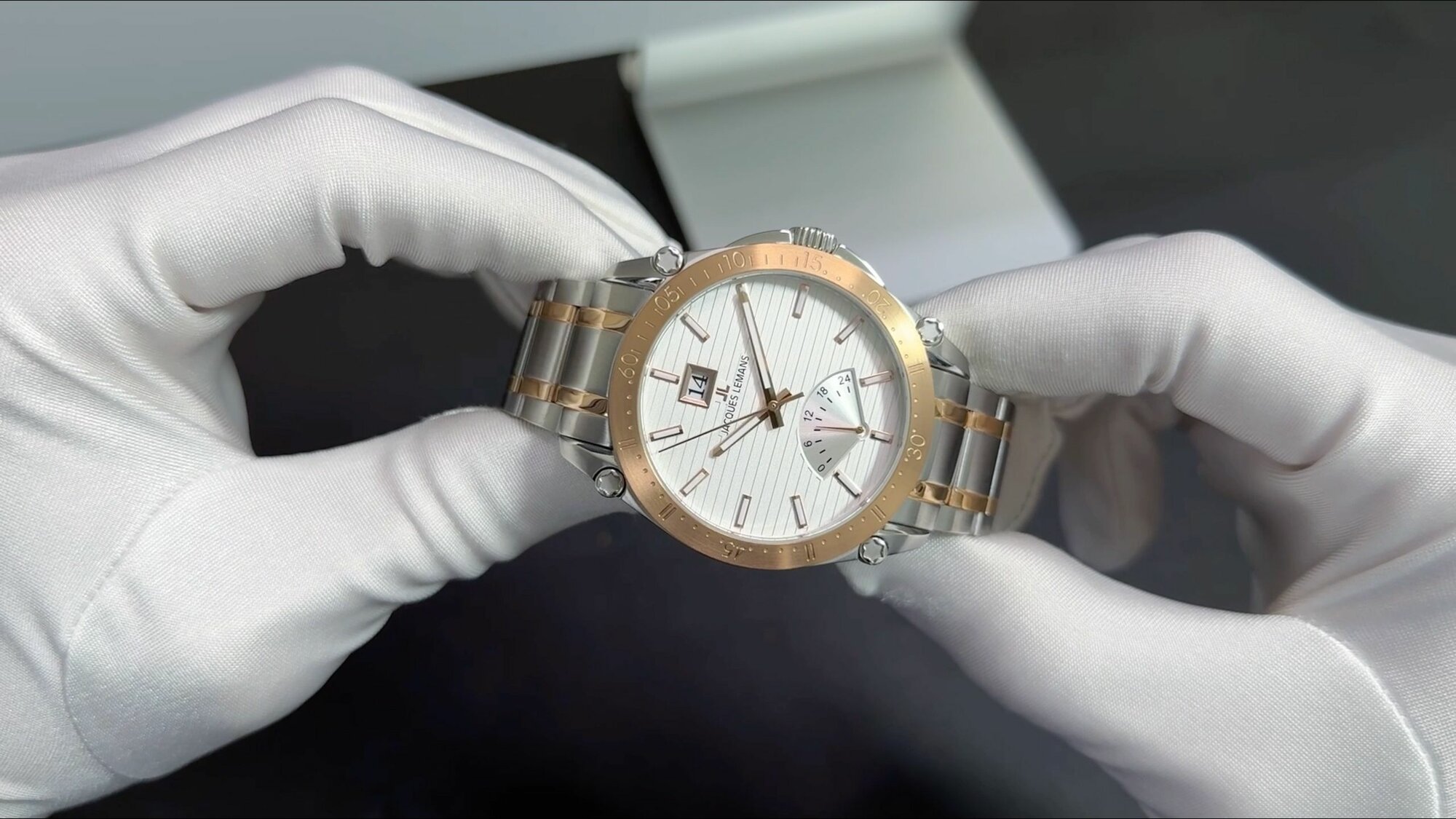 Наручные часы JACQUES LEMANS, золотой, белый, серебряный — фото 1