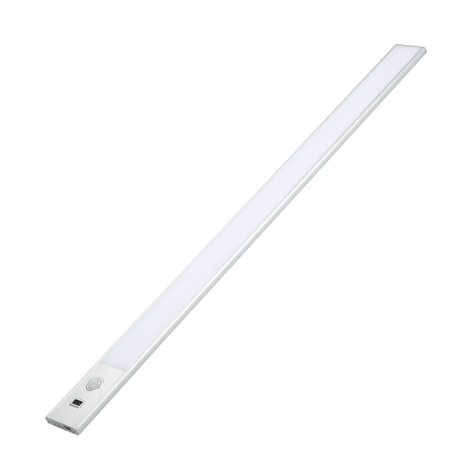100 LEDs Cabinet Lamp PIR Motion Inductor Sensor Hand-wave Mode Constant Bright 2 Lighting Working Modes Stepless Dimmable Brightness Adjustable Magnetic Base Design Type-C Charging Type 4 570mm length Warm white White Silver Metal DC 5V 3.7w 4400mAh