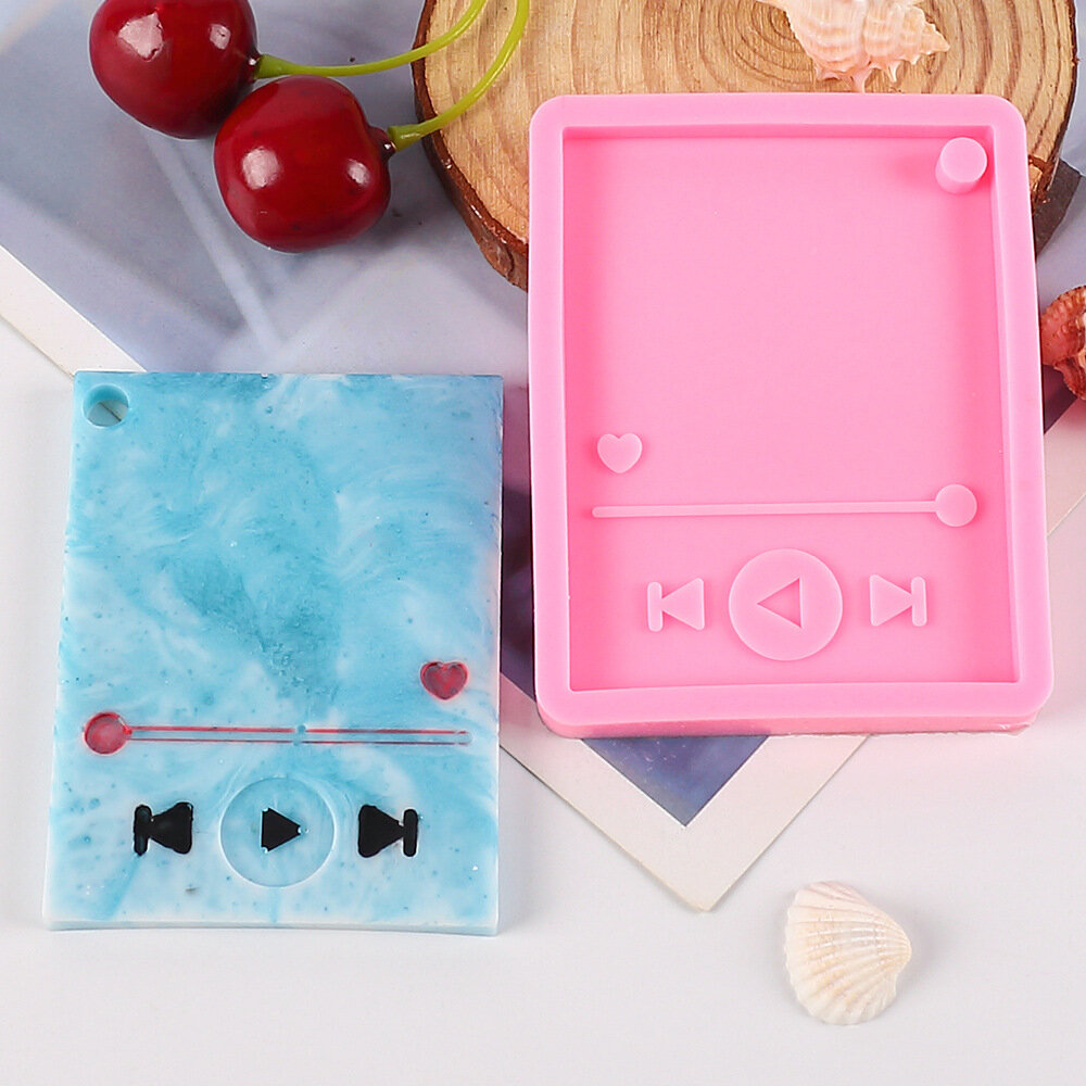 Набор из силиконовой формы для самостоятельного изготовления брелоков, модель MP3-плеера для литья эпоксидной смолой с