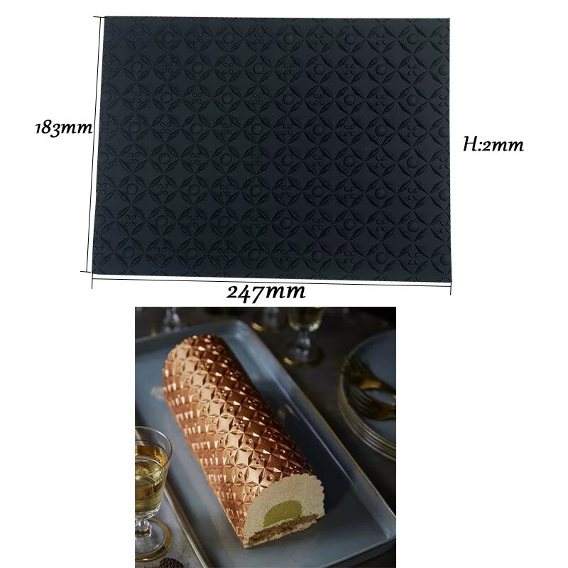 Силиконовая форма для рождественского французского муссового рулета, форма для украшения тортов из фонтан-декора,