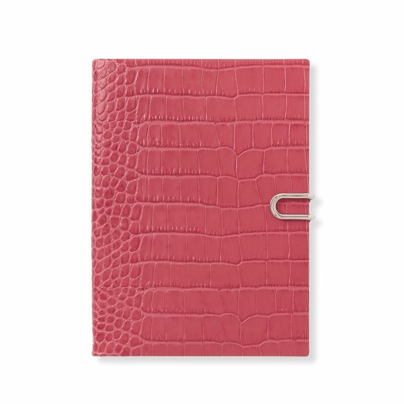 Smythson Ежедневник 22026 Soho Weekly Diary with Slide in Mara, Raspberry