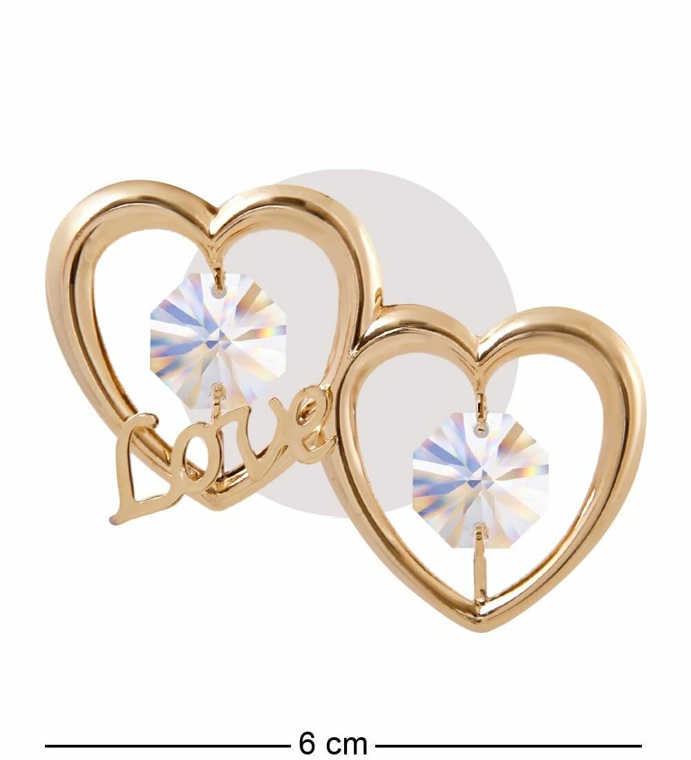 Фигурка на липучке Сердечки с любовью A971474 Crystal Temptations, Металл, кристалл