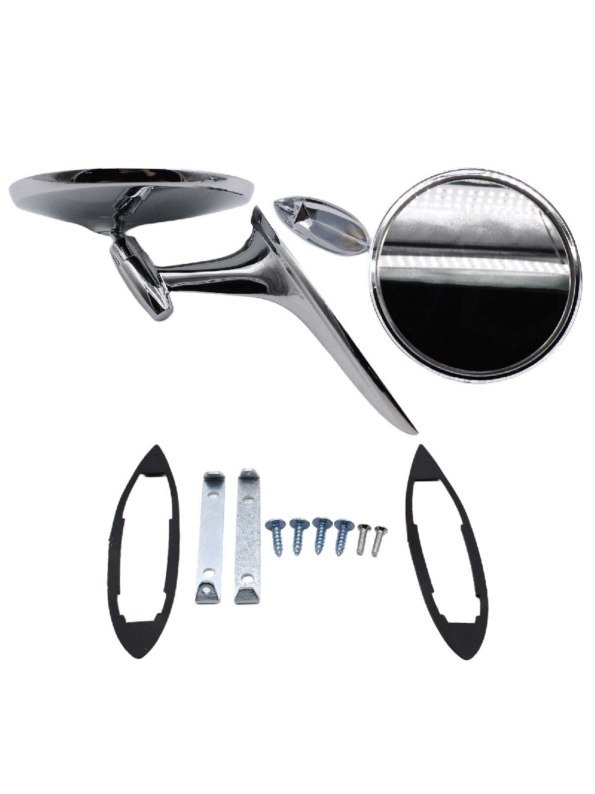 Auto Outside Door Rearview Glass Assembly For 64-65 Camino, 63-65 Corvair