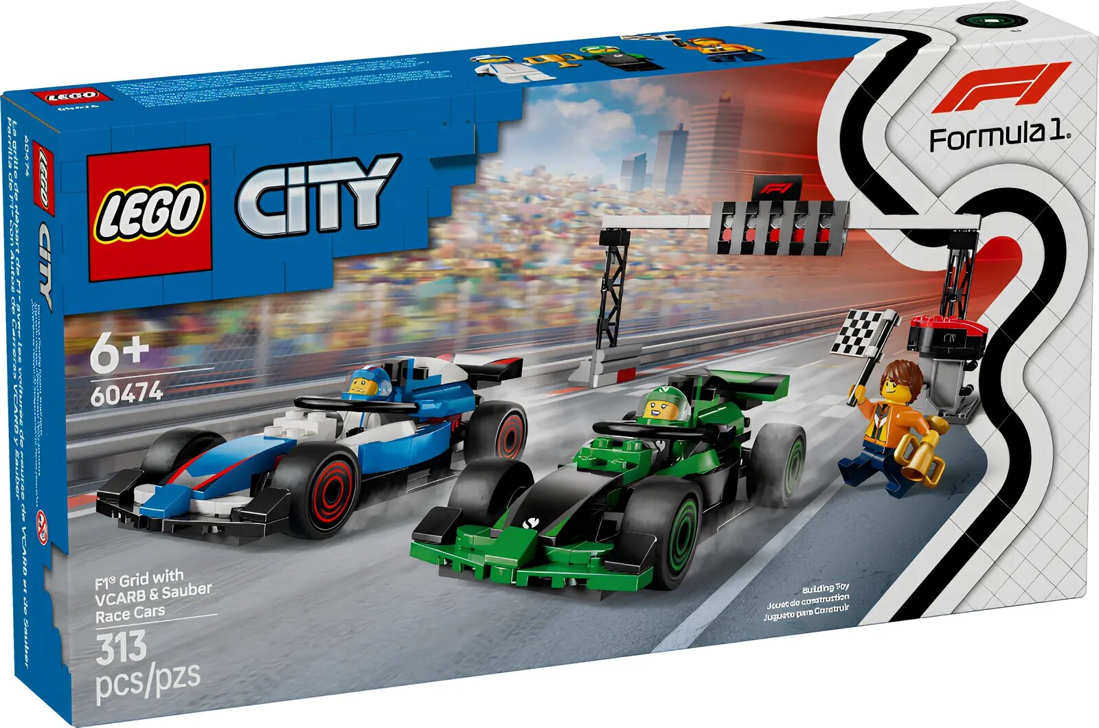 Конструктор LEGO City 60474 Старт Формулы-1 с гоночными автомобилями CARB и Sauber