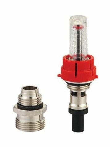 Расходомер с переходным ниппелем VIEIR для коллекторных групп теплого пола VR1112