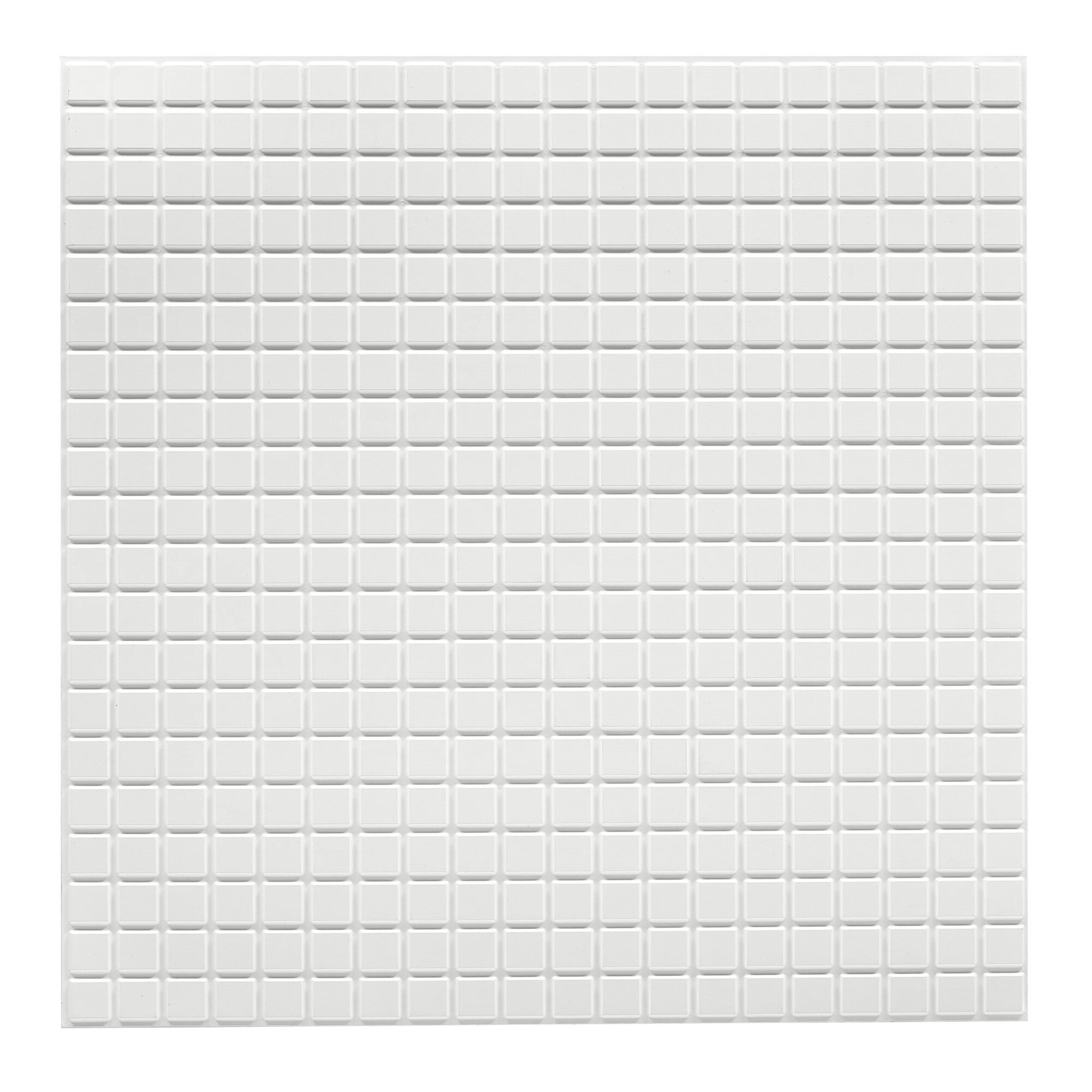 Панель самоклеящаяся ПВХ 480х480х3 мм Grace белая 0,23 кв. м Grace ТП10031571