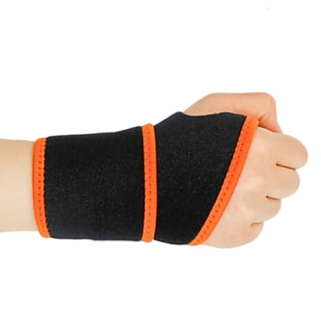 Эластичный фиксатор запястья, Черный Оранжевый