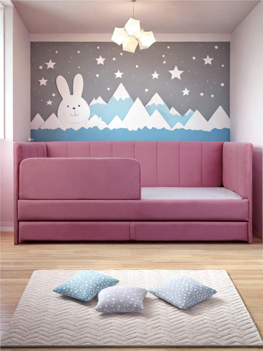 Кровать детская М-Стиль Хагги, двухместная, с ящиком, ортопедическое основание, бортик