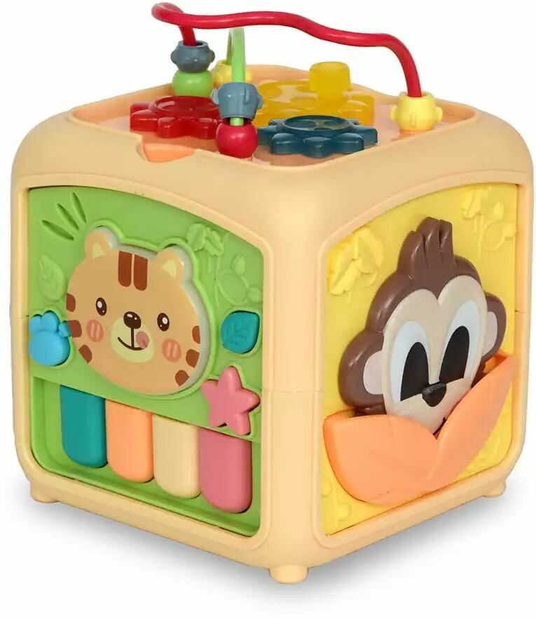 Развивающая игрушка Мини кубик "Развивайка", световые, звуковые эффекты, на батарейках