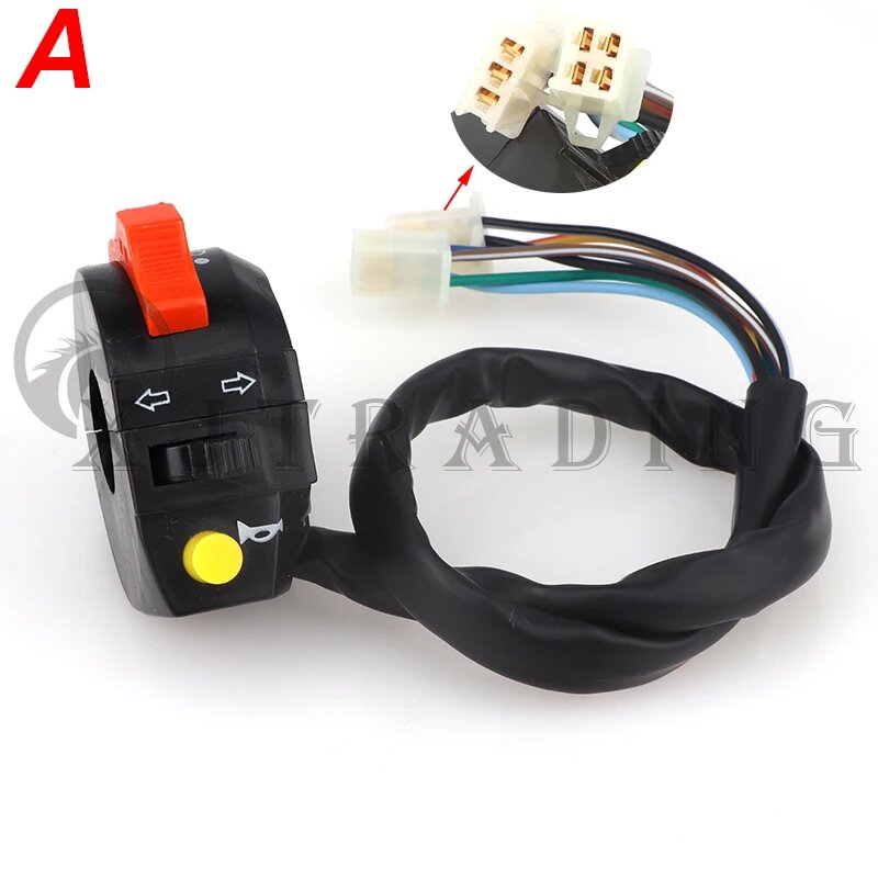 Переключатель управления левой ручкой в сборе для квадроциклов 50, 70, 90, 110, 125 куб. Черный, A