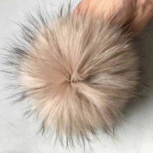 Бежевый помпон из искусственного меха, Color: beige 1