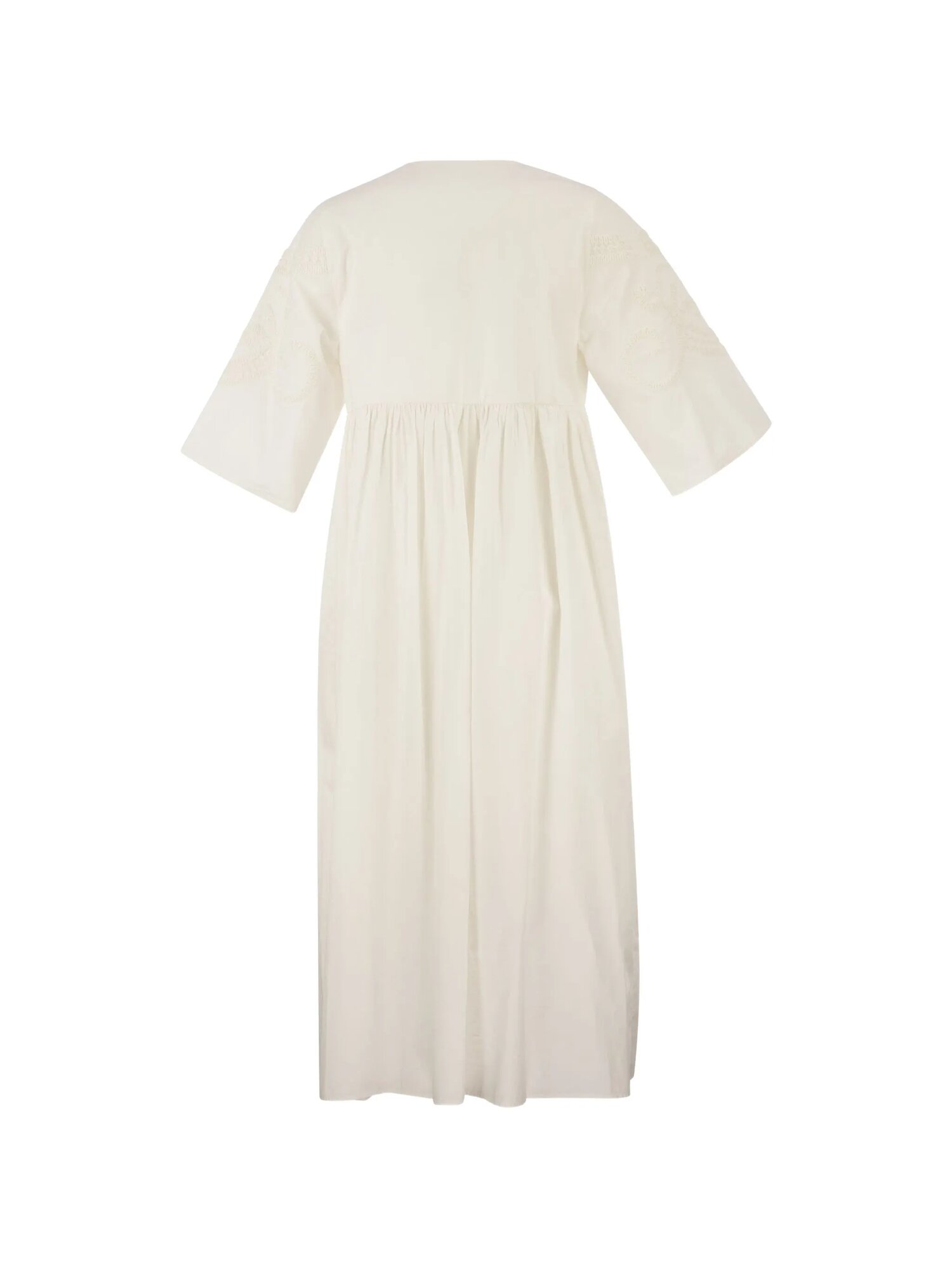 Платье WEEKEND Crew-neck maxi dress, размер 38, бежевый/белый — фото 1