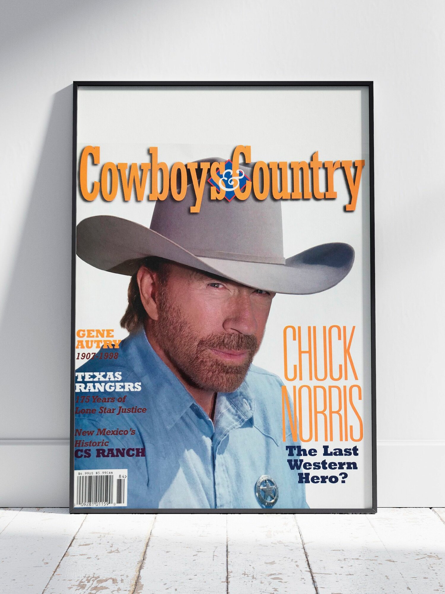 Плакат на стену для интерьера Чак Норрис (Chuck Norris 43) - Постер по актеру фильма, кино, сериала формата A4 (21x30 см)