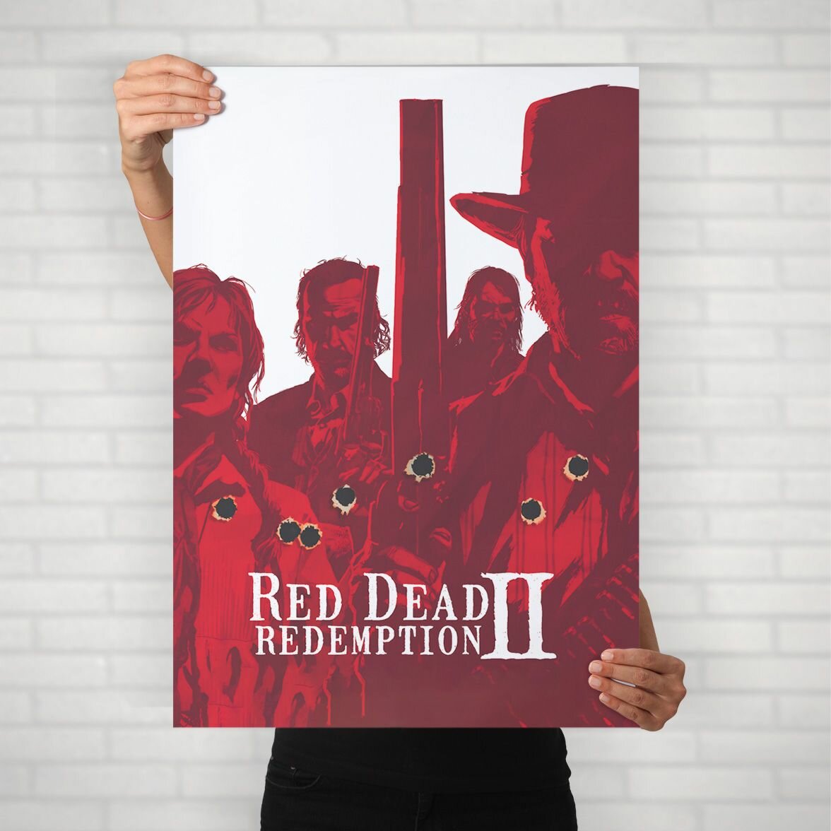 Плакат на стену для интерьера Red Dead Redemption 2 (Общее 1) - Постер по игре формата А1 (60x84 см)